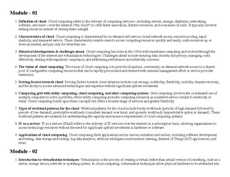 Cloud Computing All Module Notes Module 01 Definition Of Cloud