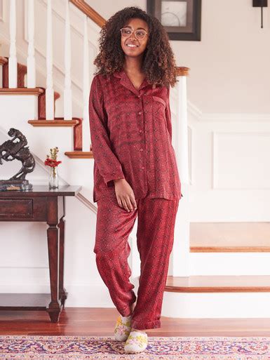 Satin Ruby Pajama Set Shop Beautiful Designs By April Cornell