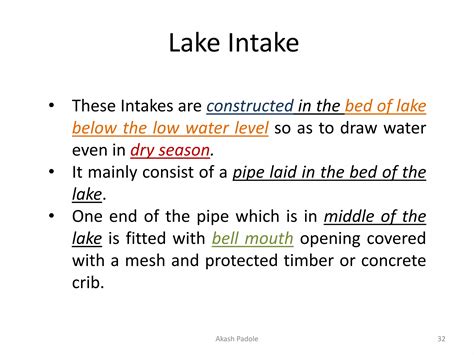 02 Types Of Intake Structures Pptx Chemistry Science