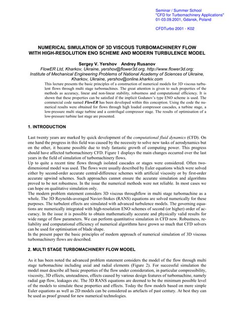 Pdf Invited Lecture Numerical Simulation Of 3d Viscous