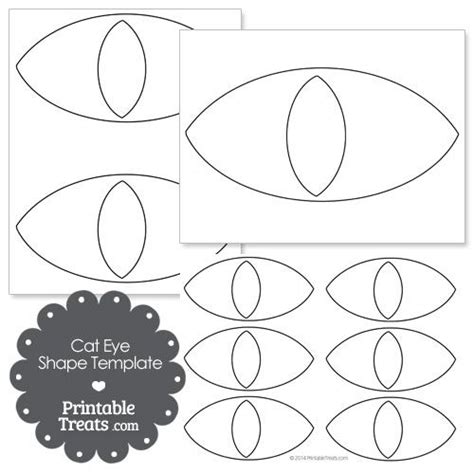 Cat Eye Shape Template Shape Templates Eye Shapes Cat Eye Stencil