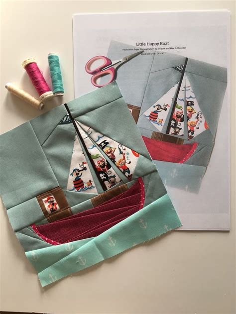 Boat Quilt Block Pattern Pdf Instant Download Nautical Decor Foundation Paper Piecing