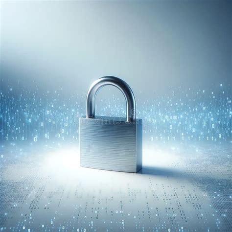 Advanced Cybersecurity Concept With Digital Padlock And Blue