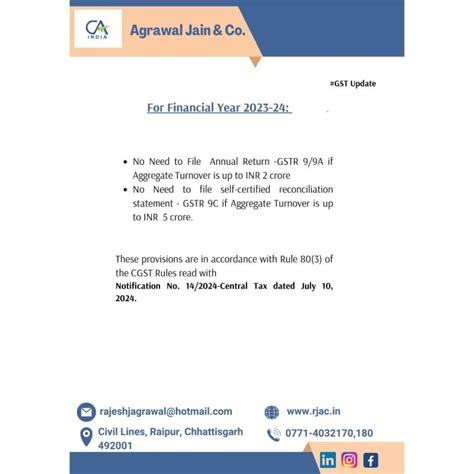 Agrawal Jain And Co On Linkedin Gstupdate