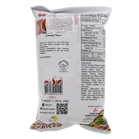Oishi Kirei Yummy Flakes Shrimp Flavor 45 G Online At Best Price Lulu Uae
