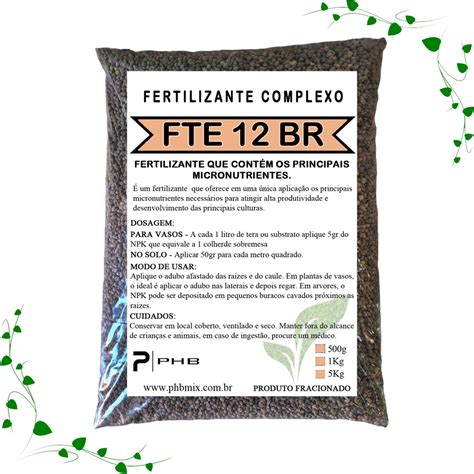 1kg Fertilizante Mineral Complexo Fte 12 Br Micronutrientes Shopee Brasil