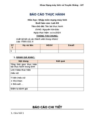 Mẫu báo cáo đồ án UIT Mẫu báo cáo tiểu luận của trường ĐH CNTT Mẫu báo cáo đồ án UIT Mẫu