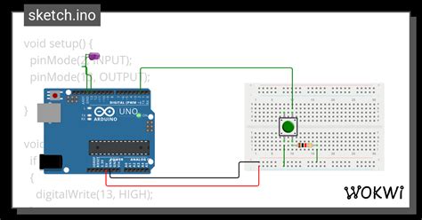 Push Button For Led Wokwi Esp32 Stm32 Arduino Simulator