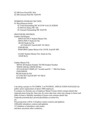 Cobol Case Study DOC