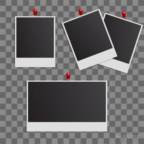 Molduras na parede anexada com pinos molduras para fotos e coleção