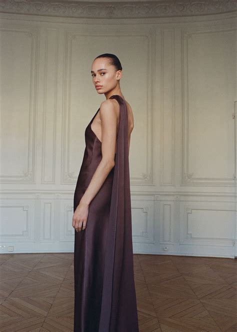 Asymmetrical Bow Neck Dress Women Mango Hong Kong Sar Of China