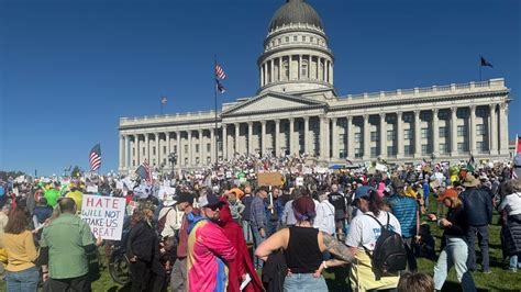 15000 People Estimated At Salt Lake No Kings Protest After Shooting