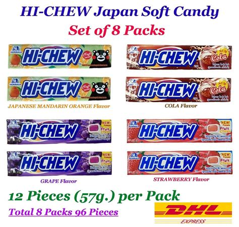 Buy 8 X Morinaga Hi Chew Cola And Fruit Chewy Candy Sweet Sour Flavor Soft Candy Online At