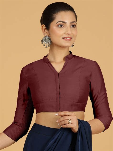 Buy Binks Maya X Rozaana Mandarin Collar Flexi Fit Saree Blouse Saree Blouse For Women