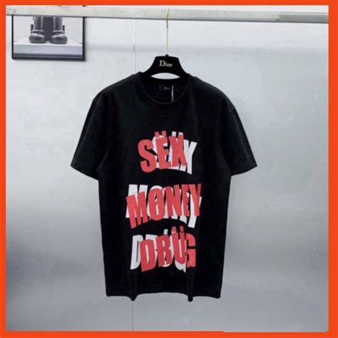 Mua 1 Áo Phông Nam Nữ Premium Cotton In Nổi Chữ Sex Money Drug Bóng Mờ Cổ Bo Dày Dặn Phong Cách