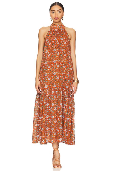 Cleobella Wilder Ankle Dress In Terracotta Floral Revolve