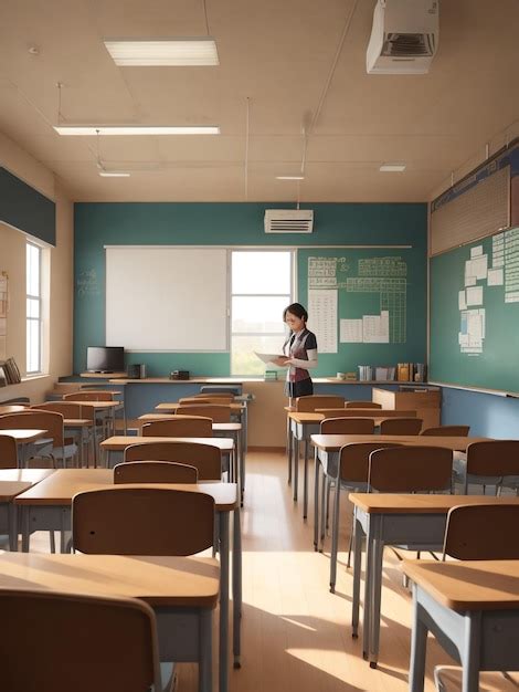 Premium Photo Empty School Classroom Education Concept Without