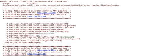 Firebaseadmob 0804 Android Crashes On Startup Release Version Only · Issue 31617