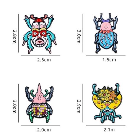 Colorful Beetle ‘blocks Enamel Pin Distinct Pins