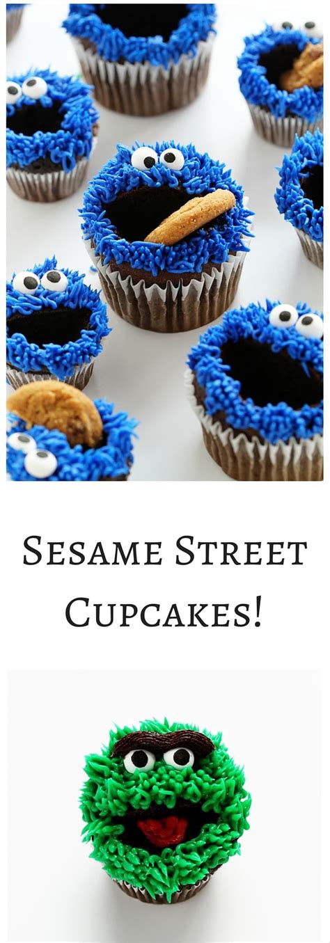Oscar The Grouch Cupcakes Cookie Monster Cupcakes Elmo Cupcakes