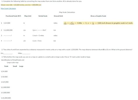 Solved Link Of Map Scale Calculator Course Hero