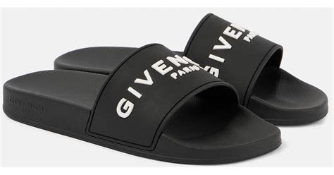 Givenchy Logo Slides In Black Lyst