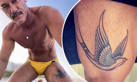 Luke Evans Sets Pulses Racing As He Shows Off His New Bird Thigh Tattoo