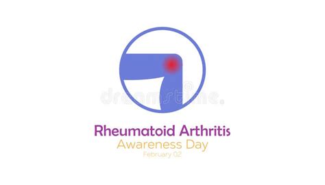 February Is Rheumatoid Arthritis Awareness Day Stock Vector