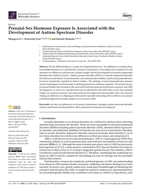 Prenatal Sex Hormone Exposure Is Associated With The Development Of