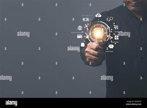 Futuristic Digital Processing Of Biometric Identification Fingerprint Scanner For Accessing