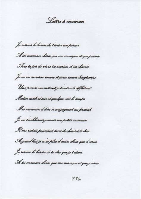 Lettre à Maman Lettre Pour Maman Lettre A Lettre Anniversaire