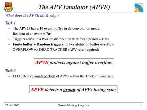 PPT - The APV Emulator (APVE) PowerPoint Presentation, free download ...