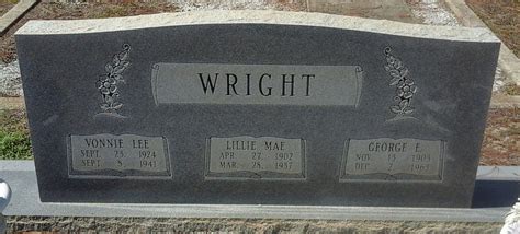 Vonnie Lee Wright 1924 1941 Find A Grave Memorial