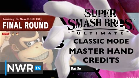 Super Smash Bros Ultimate Classic Mode Master Hand And Credits Youtube