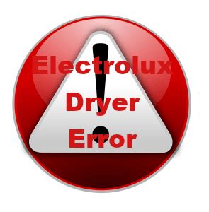 Electrolux Dryer Error Codes Appliance Fault Codes