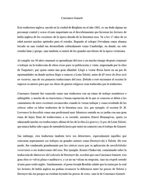 Biografía Traductor Constance Garnett Pdf