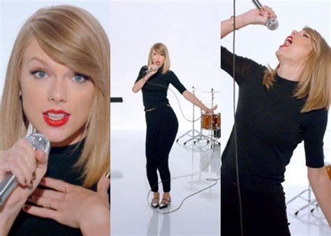 Taylor Swift Shake It Off Black Outfit Hair