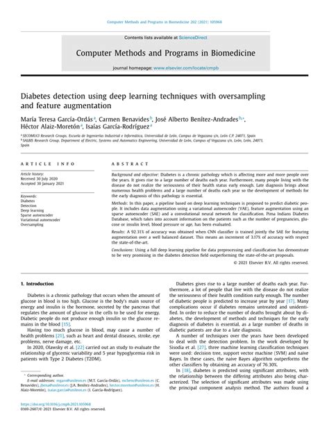 Pdf Diabetes Detection Using Deep Learning Techniques With