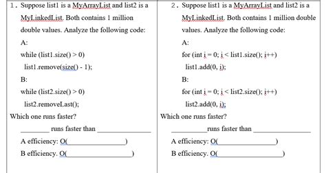 Solved 1 Suppose List1 Is A Myarraylist And List2 Is A 2