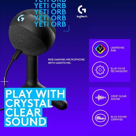 Logitech G Yeti Orb Rgb Gaming Mic With Lightsync ไมโครโฟนเกมมิ่ง Usb