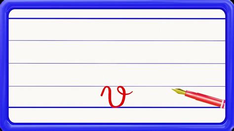 V Minuscule Cursive Youtube