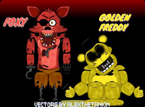 Foxy The Pirate Fox And Golden Freddy By Alexthetankin On Deviantart