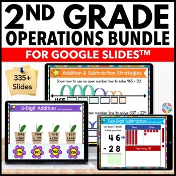 Nd Grade Addition Subtraction Google Classroom Distance Learning Bundle