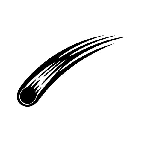 Comet Icon Vector Asteroid Illustration Sign Meteorite Symbol Cosmos