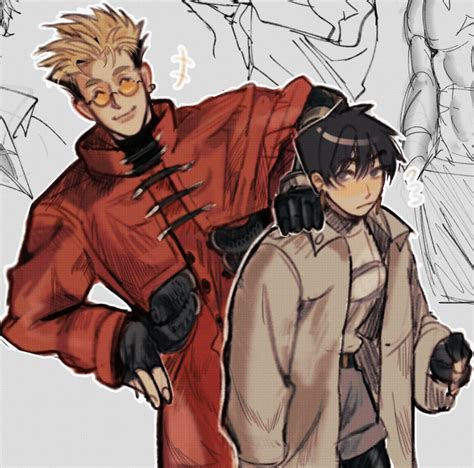 Vash The Stampede And Meryl Stryfe Trigun And 1 More Drawn By To0fu
