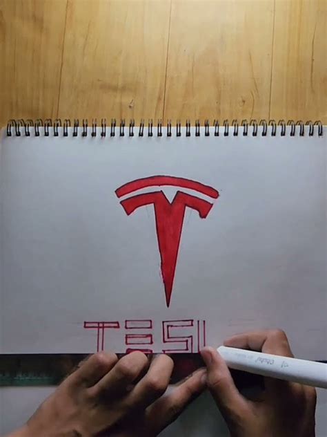 Drawing How To Draw Tesla Logo Drawing Youtube Viral Youtubeshorts
