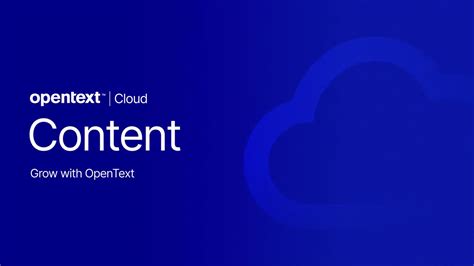 Content Management Services Opentext Content Cloud