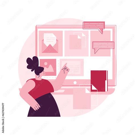 Document Management Soft Abstract Concept Vector Illustration Document Flow App Compound Docs