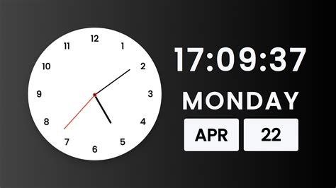 Analog Clock With Date Using Html Css And Javascript With Source Code Sourcecodester