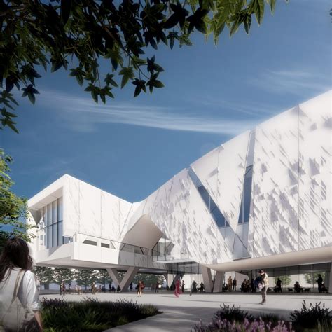 Morphosis Weaves Textile Research Facility Facade From Reinforced Fibre